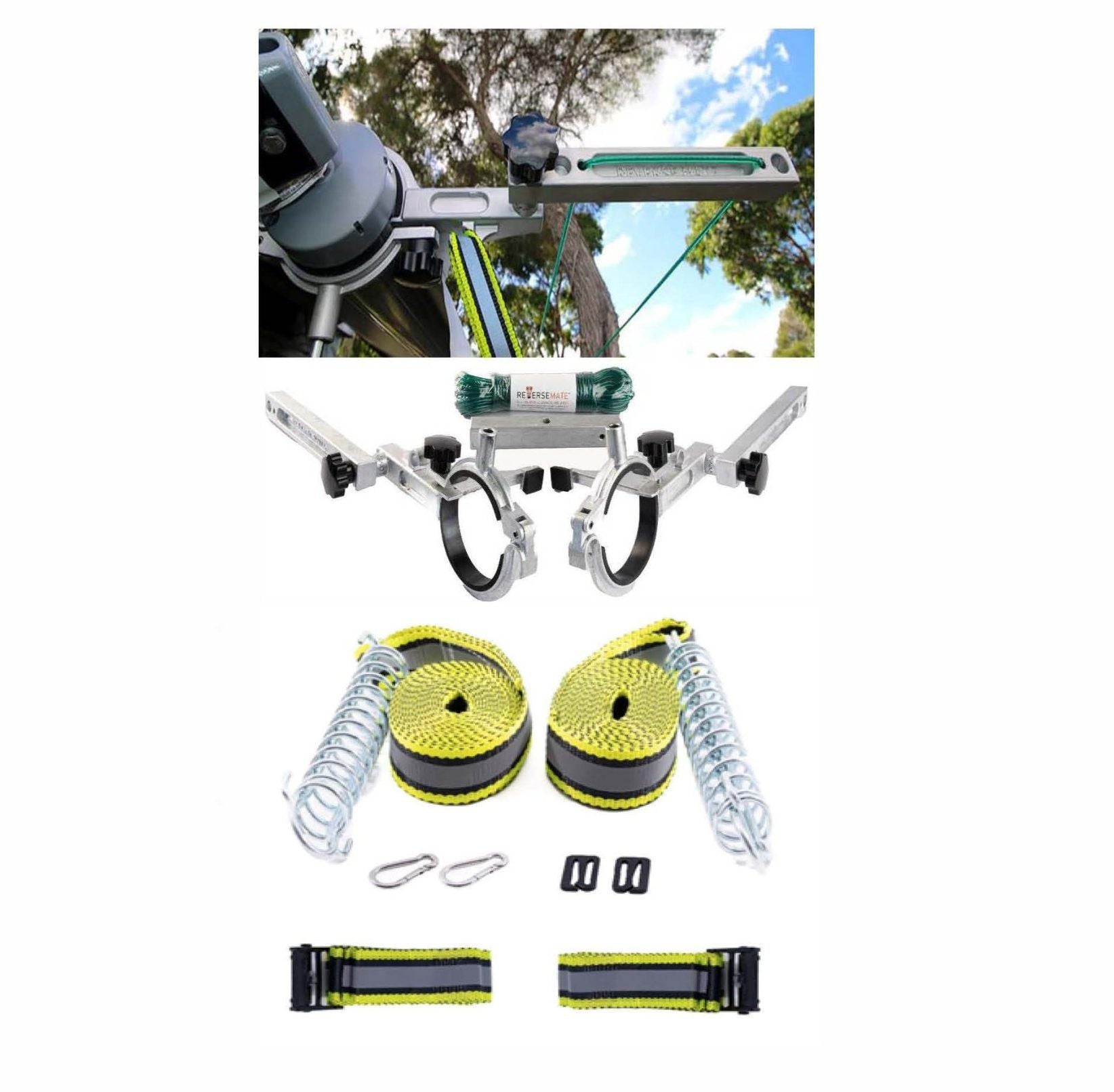Caravan Awning Clothesline plus Reflective Tie Down Straps