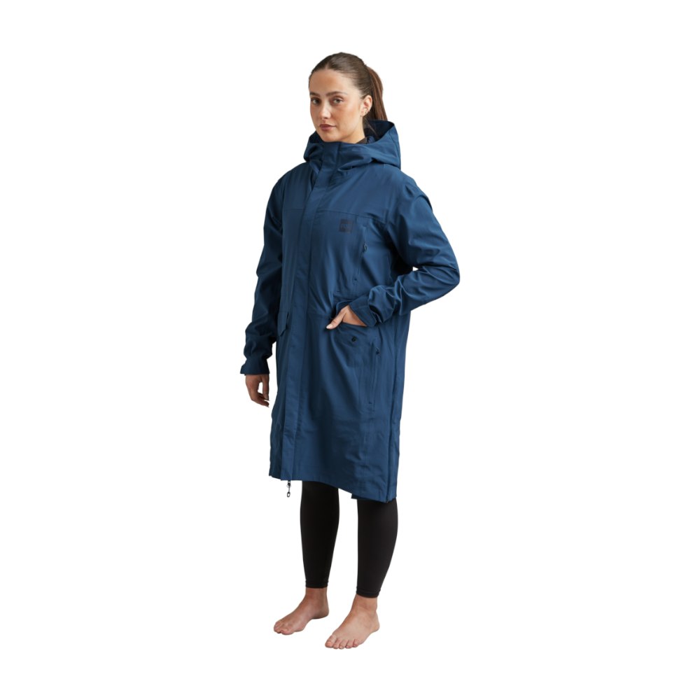 Women's Pursuit Waterproof Lightweight Changing Robe Jacket - Ocean Bl
