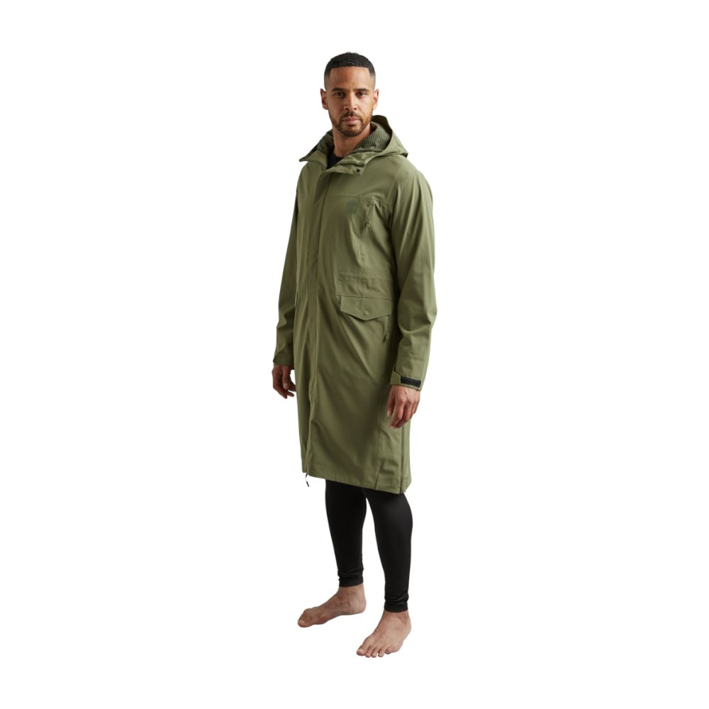 Men's Pursuit Waterproof Lightweight Changing Robe Jacket - Olive Gree