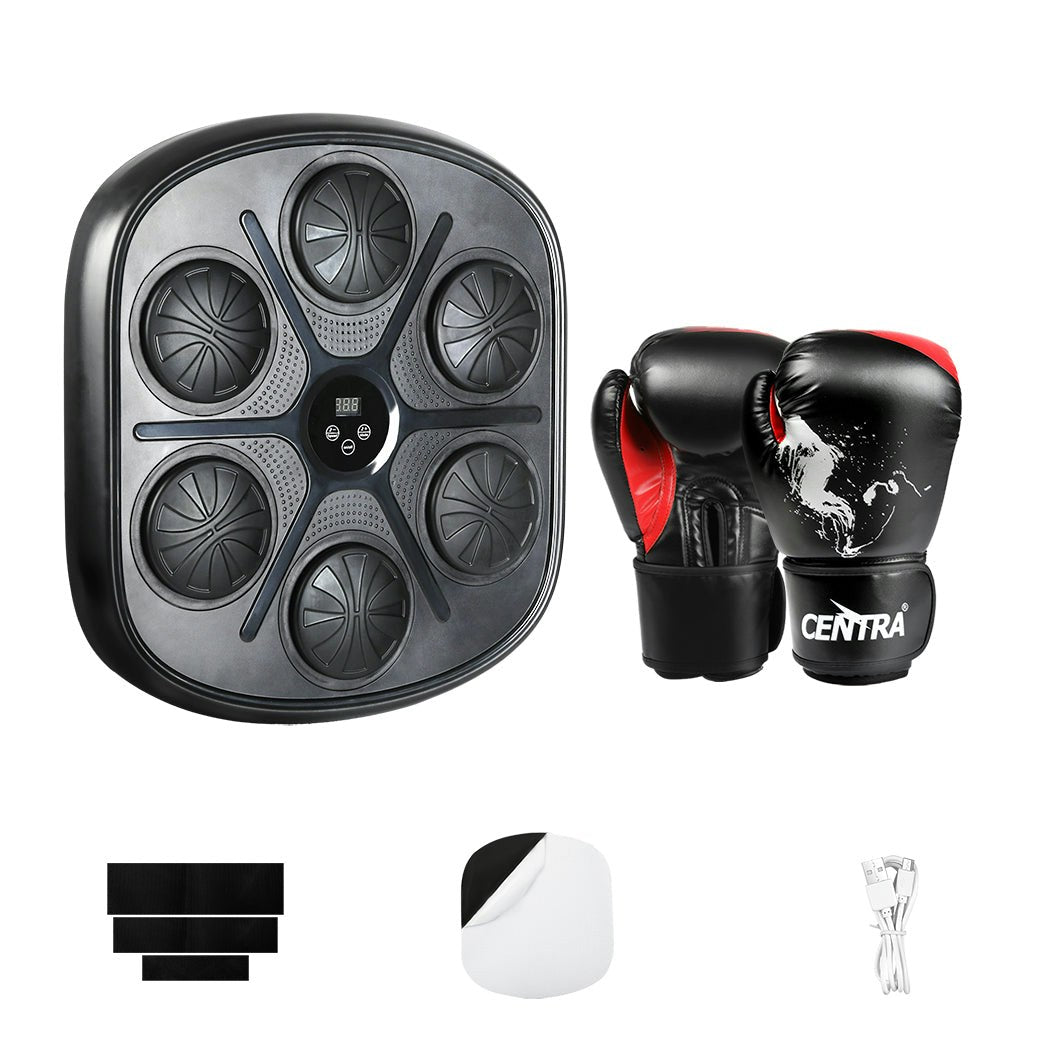 Centra Electronic Punching Box Music Machine Bluetooth 12 OZ Boxing Gl